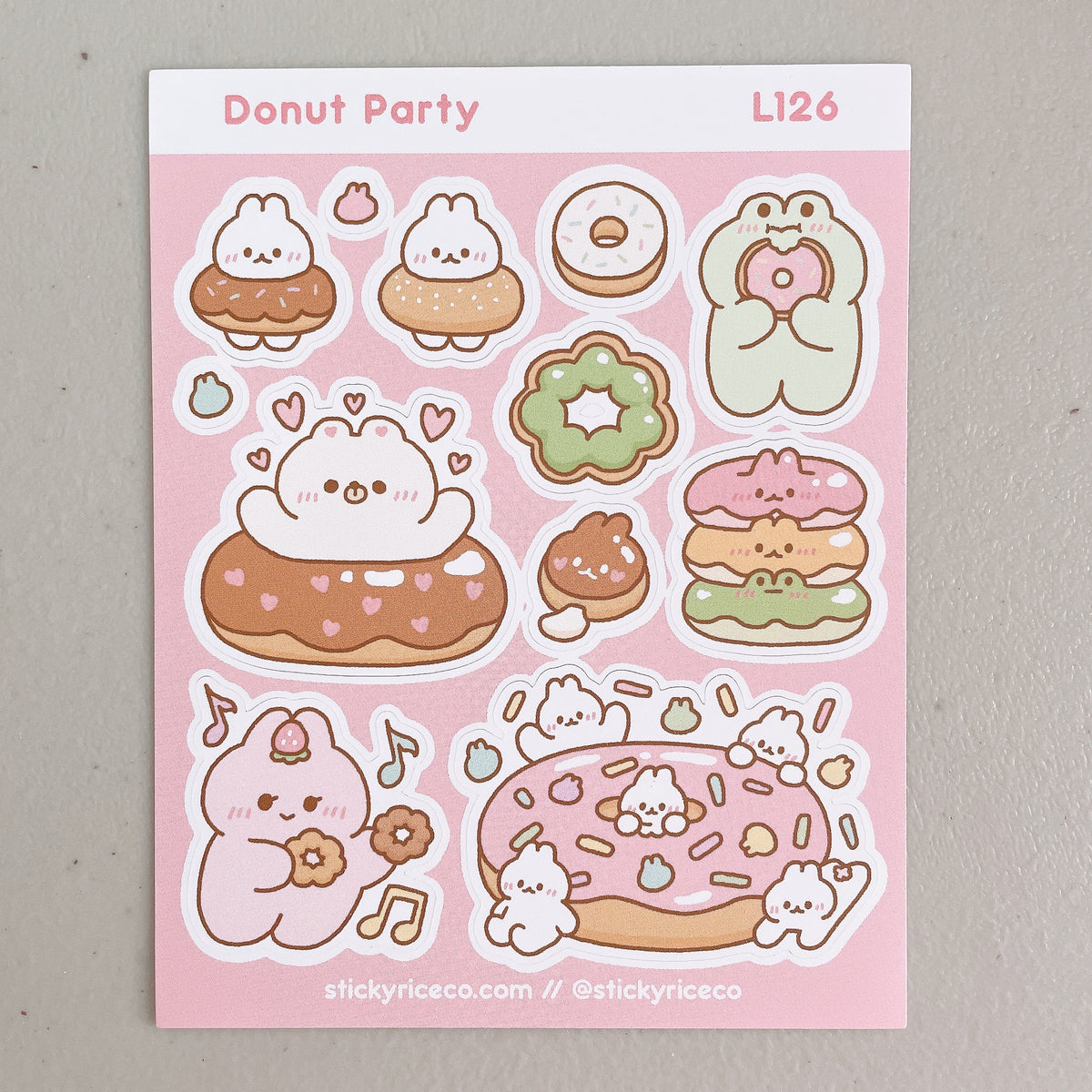 Donut Party Sticker Sheet – StickyRiceCompany