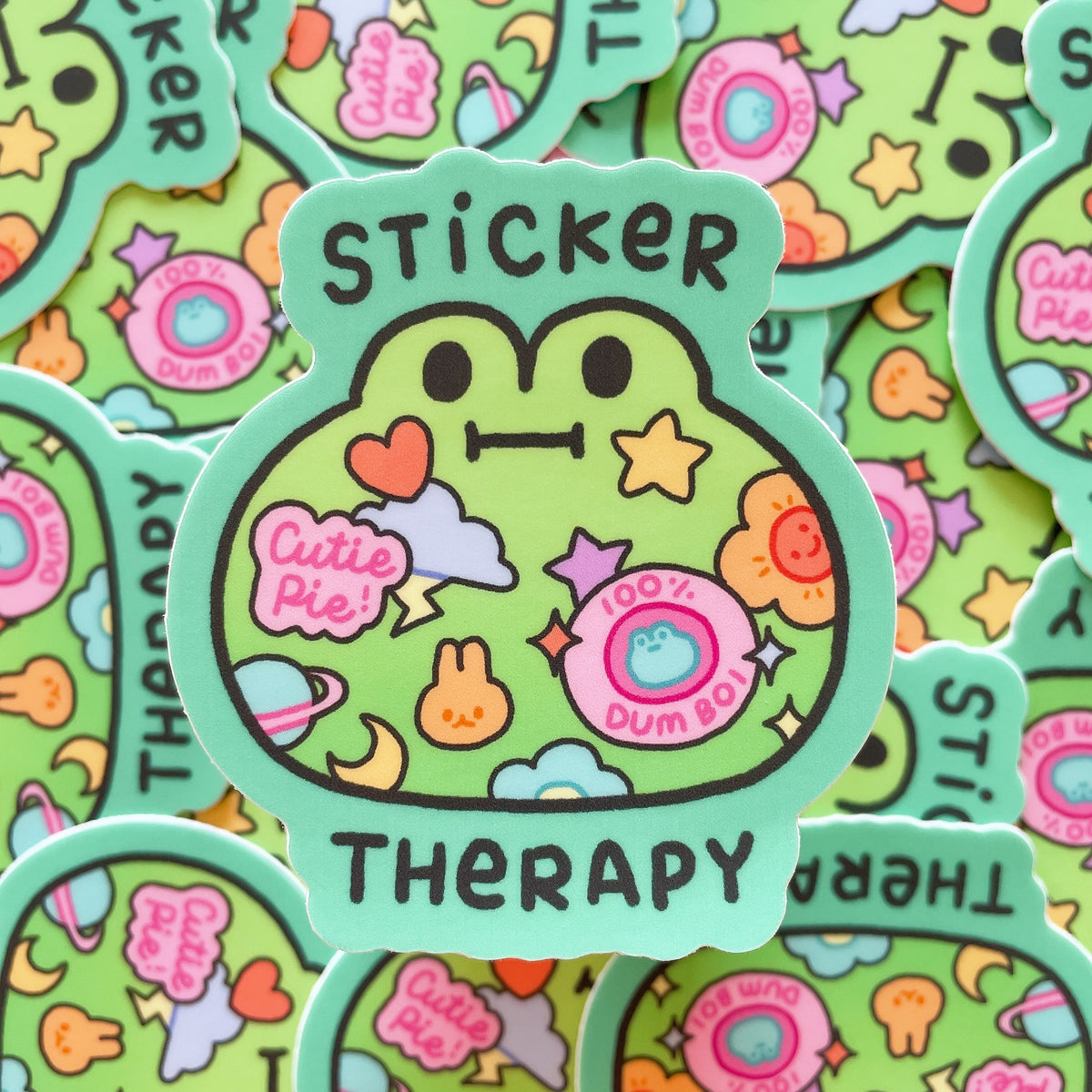 Sticker Therapy Matcha the Frog Heavy Duty Waterproof Vinyl Diecut Sti ...