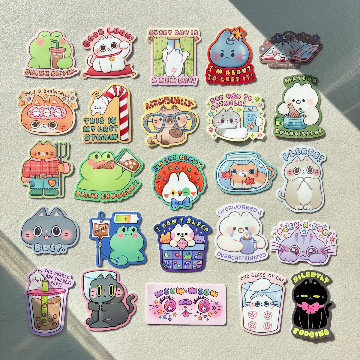 StickyRiceCo Silly Animal Heavy Duty Waterproof Vinyl Diecut Stickers ...