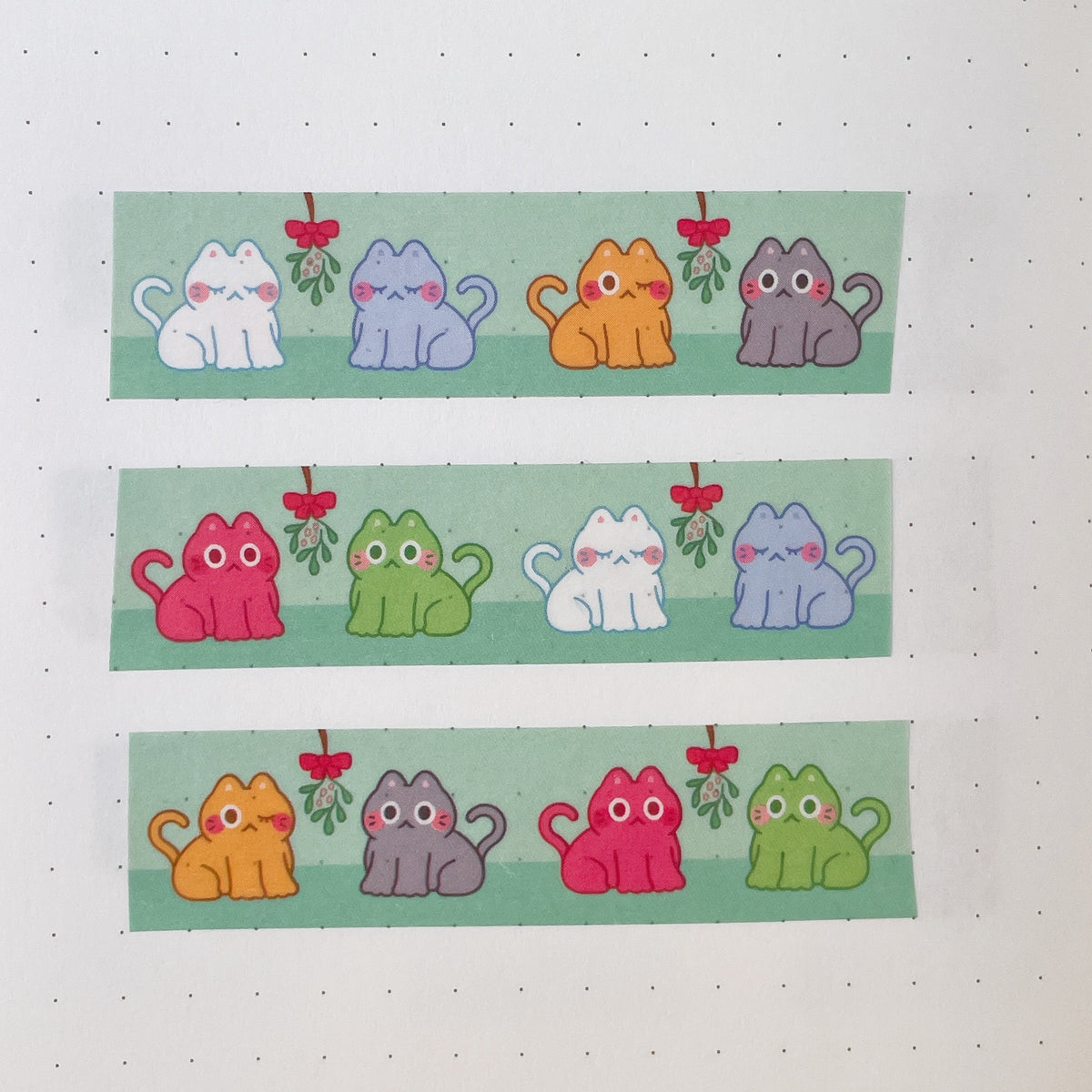 Mistletoe Cat Washi Tape – StickyRiceCompany